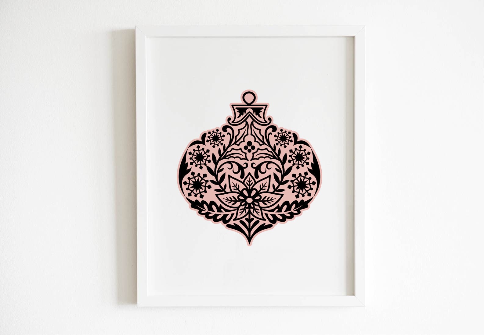 Beautiful Christmas Bauble SVG PNG, Christmas Bauble Silhouette ...