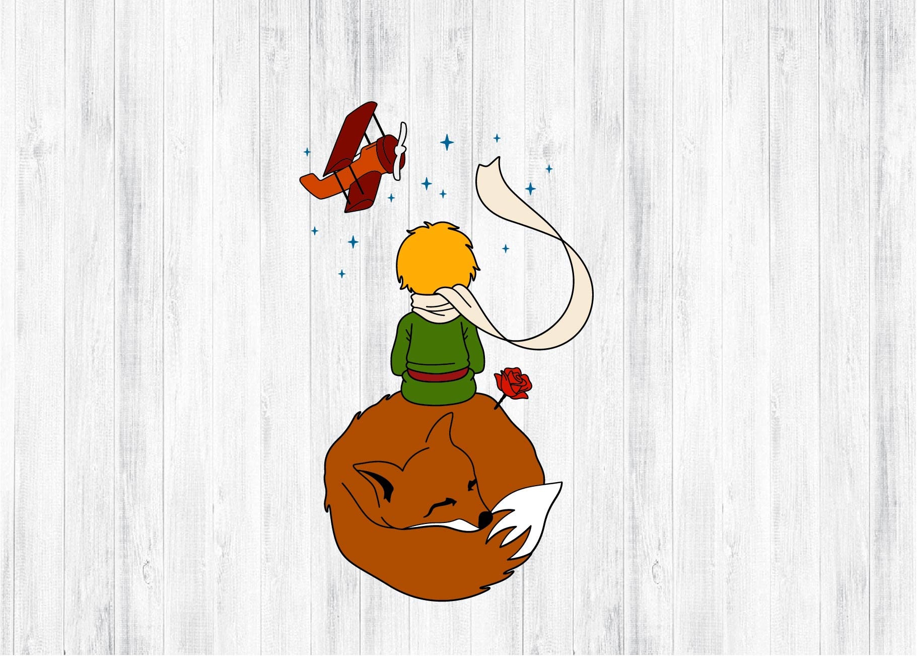 El Principito y el Zorro SVG PNG para Cricut y Silhouette - Etsy México