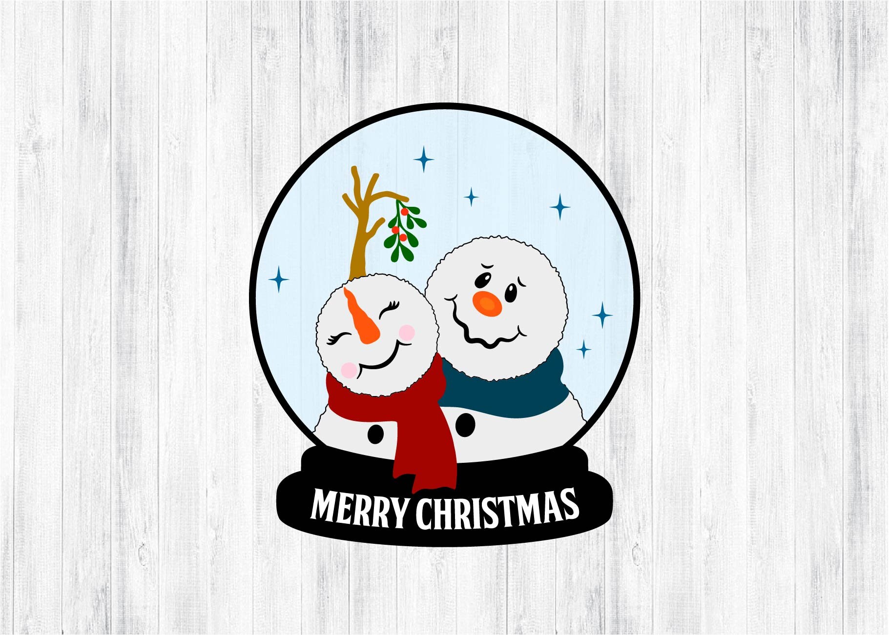 Snowglobe Snowman Couple SVG PNG, Snowglobe File Cut, Christmas Couple ...