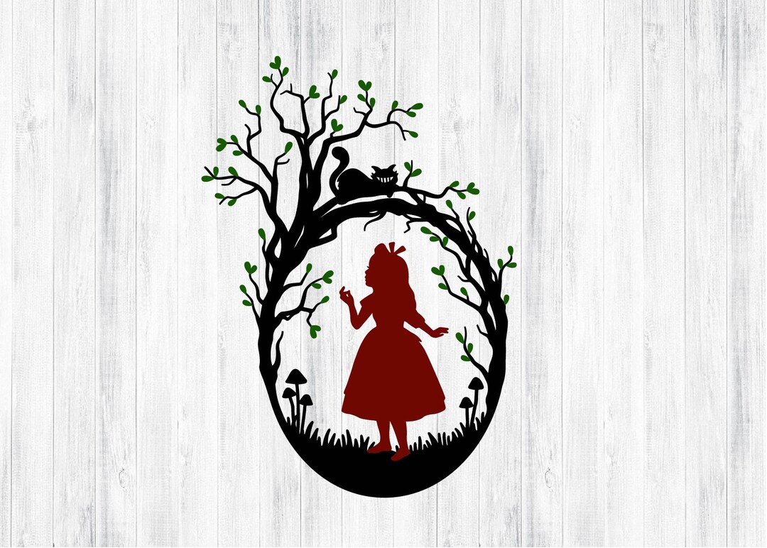 Alice in Wonderland SVG PNG for Cricut and Silhouette, Cheshire Cat Svg ...