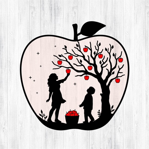 Apple Tree Clipart - Etsy