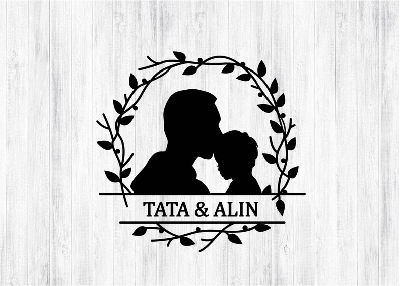 Father and Son Names Bundle SVG PNG Digital Template for - Etsy