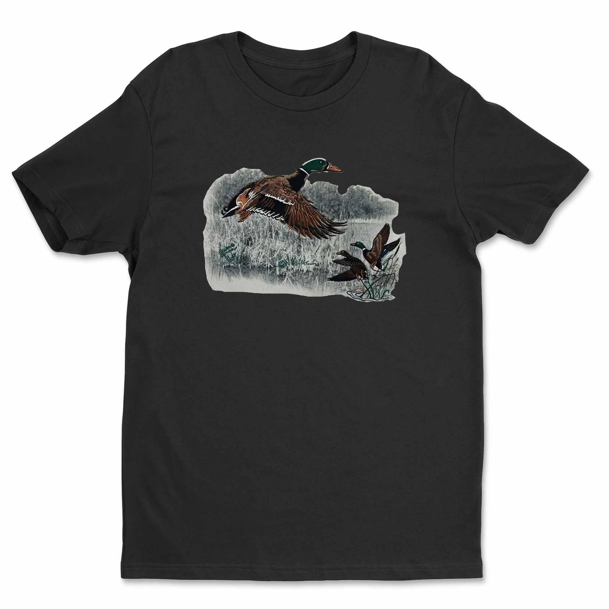 Retro Duck Graphic: Flying Ducks Vintage T-shirt Design (PNG Digital ...