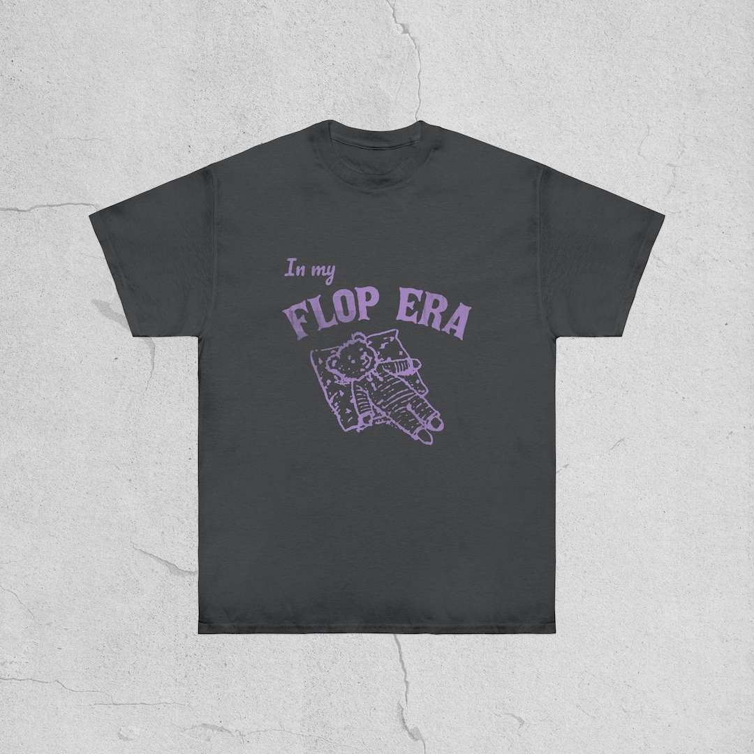 In My Flop Era Teddy Bear T-shirt: Heavyweight Cotton Meme Tee - Etsy