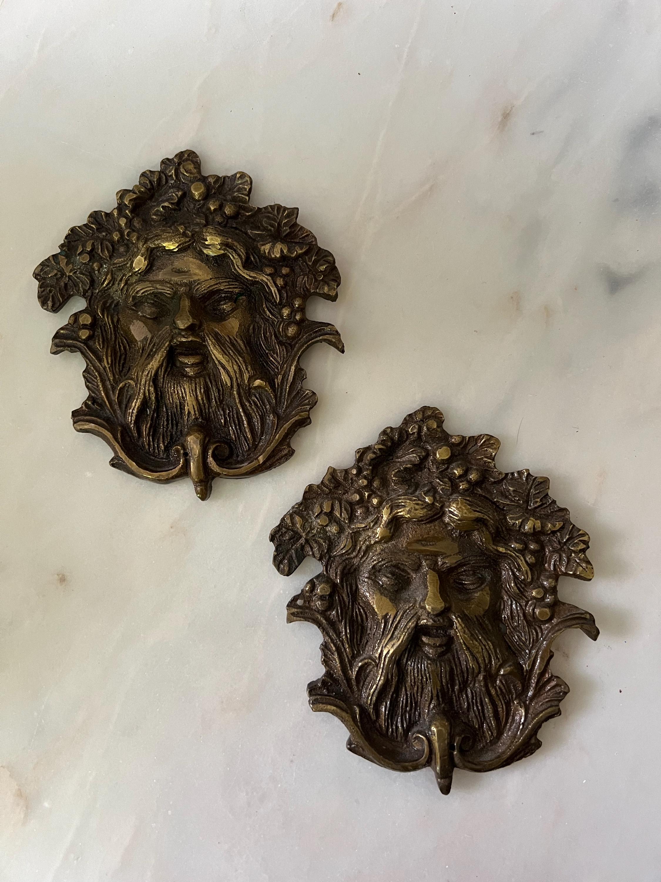 Victorian Style Metal Brass Bronze Plaque Ornament Faces / Head - Etsy