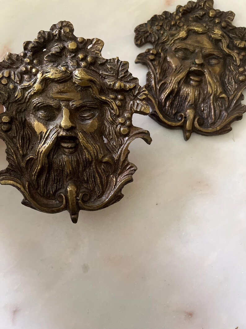 Victorian Style Metal Brass Bronze Plaque Ornament Faces / Head - Etsy