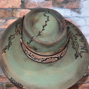 Manalishi-personalized Western Hat | Unique Pyrography Details - Etsy
