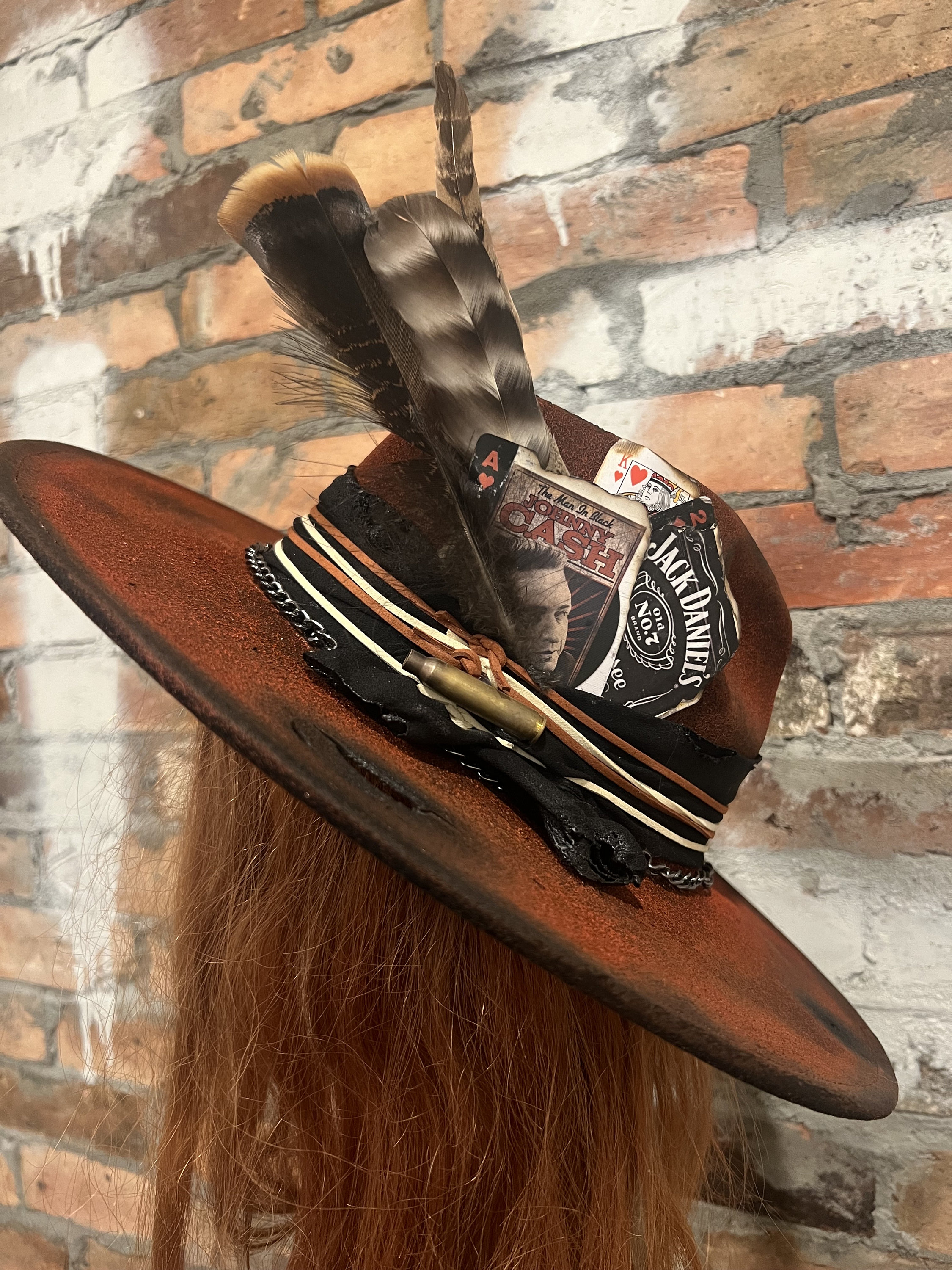 Cash Custom Burned Hat. - Etsy
