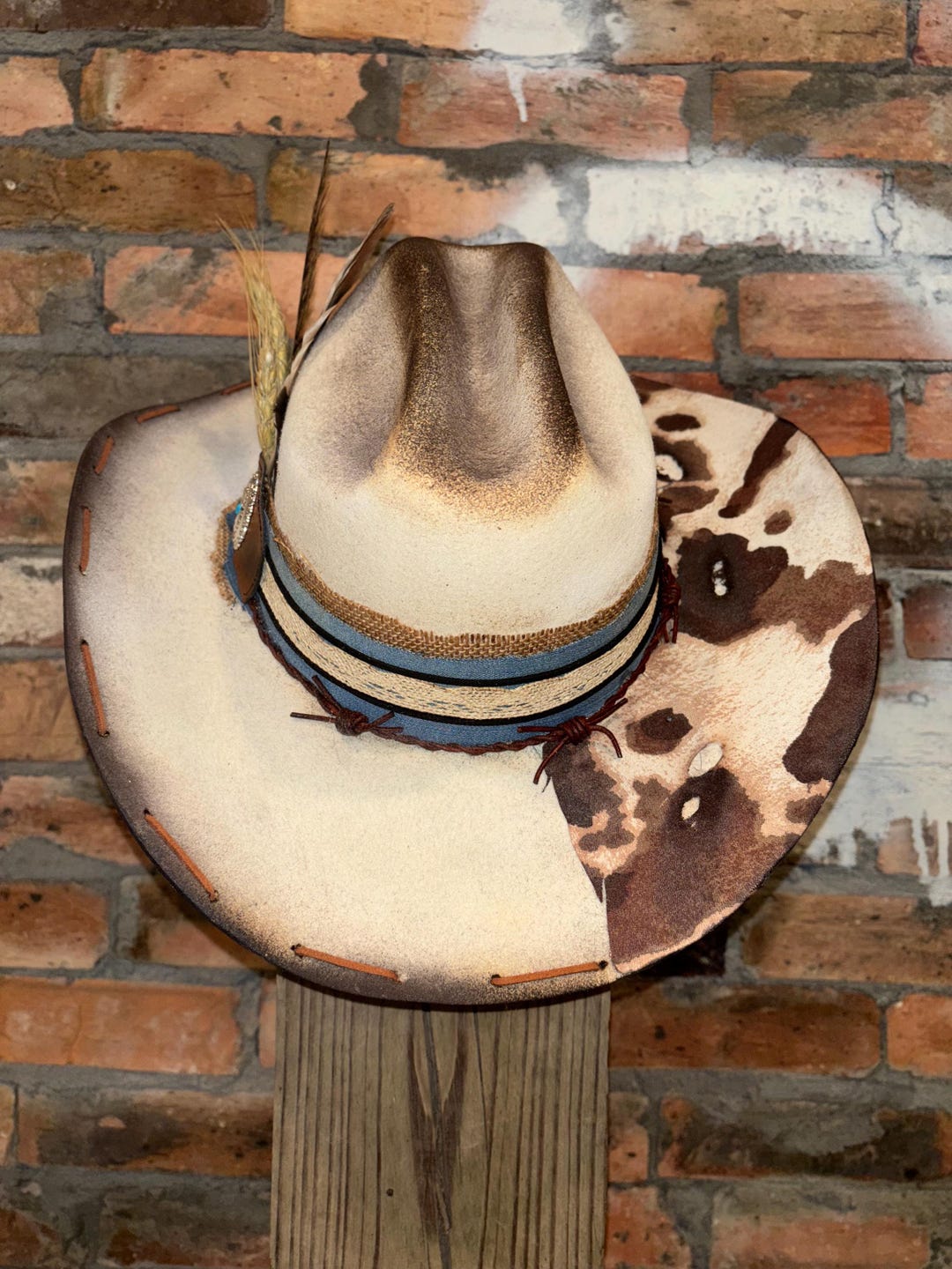 Cowboy’s Dream Burned and Distressed Hat - Etsy