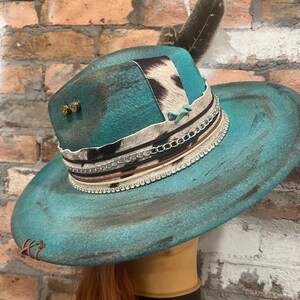 Outlaw Country Turquoise Custom Wool Rancher Hat - Etsy