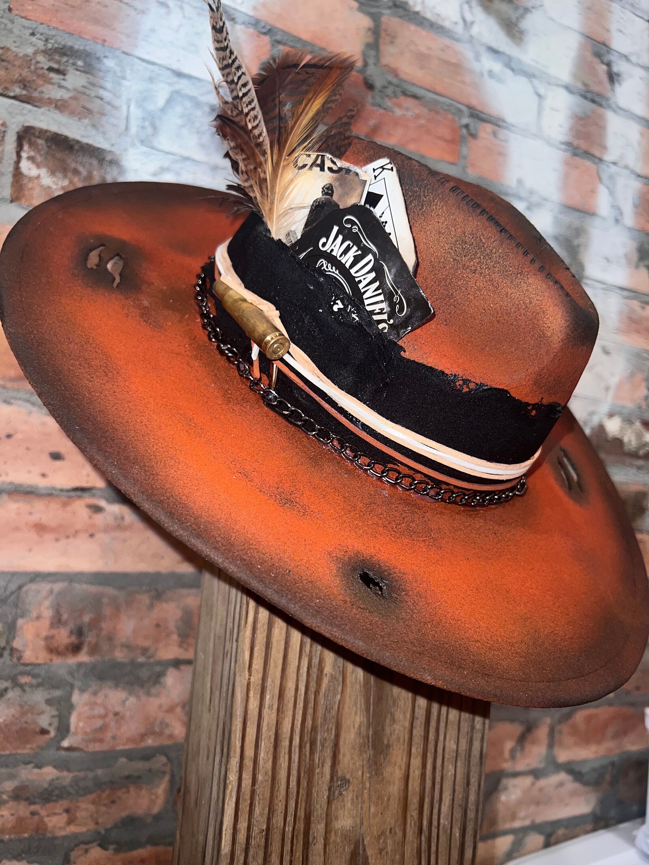 Cash Custom Burned Hat. - Etsy