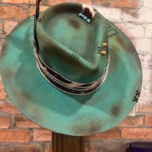 Outlaw Country Turquoise Custom Wool Rancher Hat - Etsy