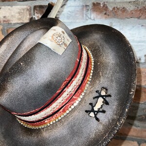 Grit and Glamor (western Style Custom Burned, Distressed Cowgirl Hat ...