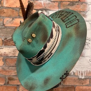 Outlaw Country Turquoise Custom Wool Rancher Hat - Etsy