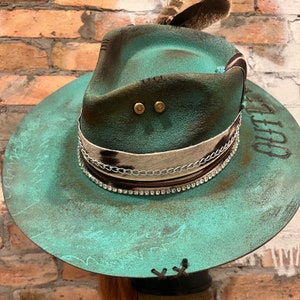 Outlaw Country Turquoise Custom Wool Rancher Hat - Etsy