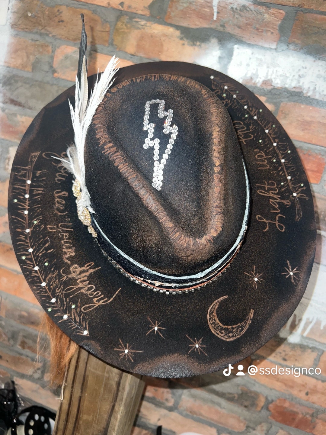 Gypsy! "handcrafted Burned Design Hat for Your Inner Wanderer" - Etsy