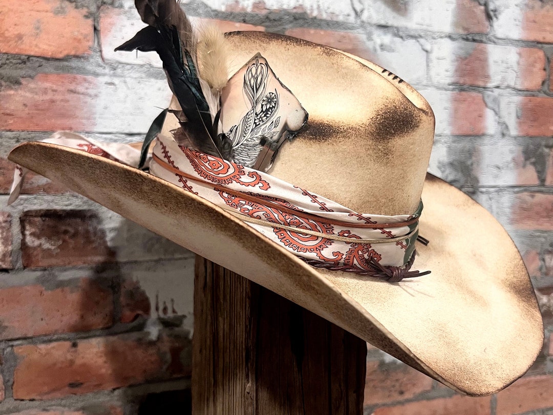 Wild and Free-custom Cowboy Style Wool Hat. - Etsy