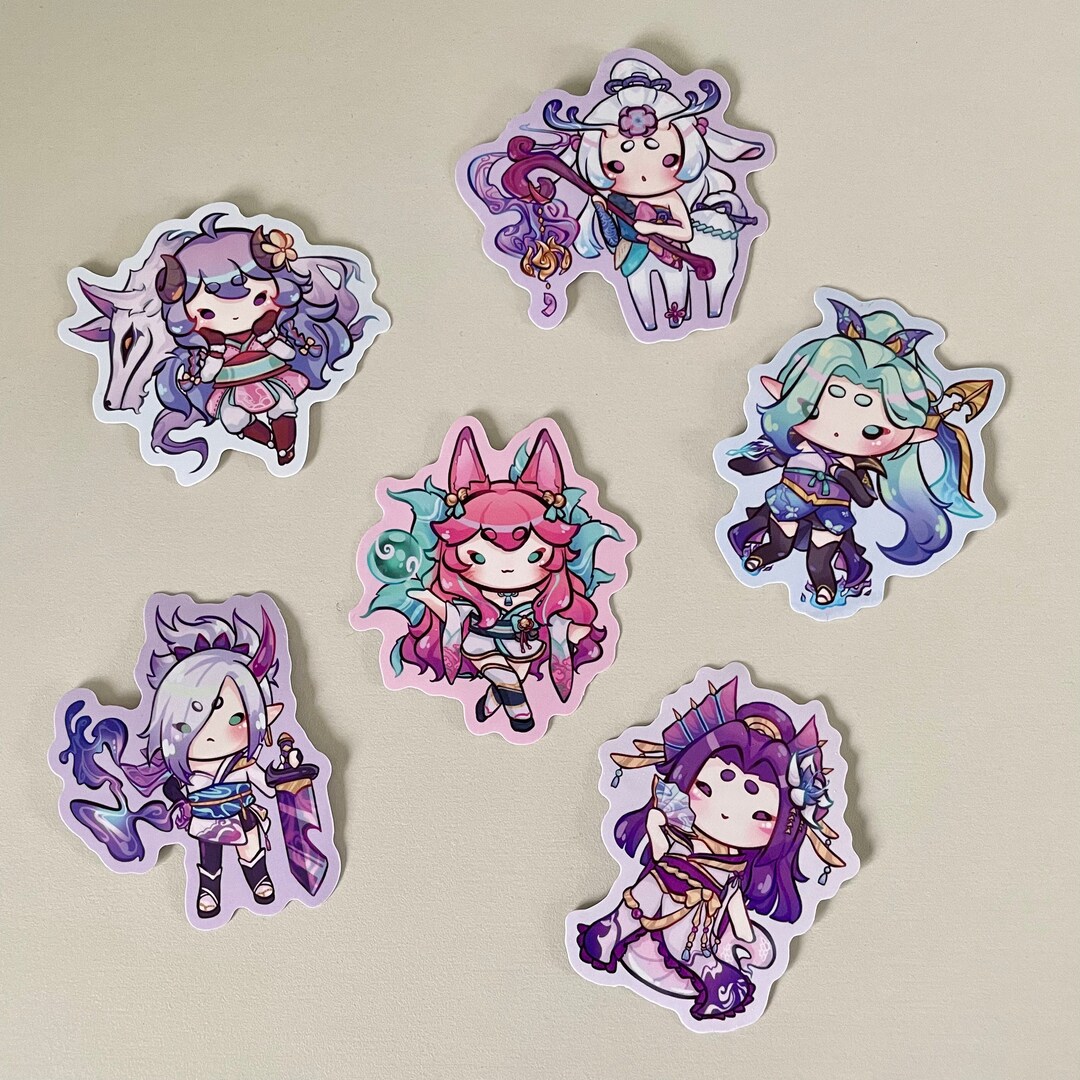 League of Legends Spirit Blossom Glossy Vinyl Sticker Kindred Ahri ...