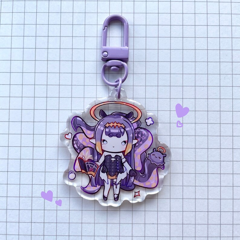 Hololive EN Acrylic Keychain Gawr Gura Mori Calliope Kiara Takanashi ...