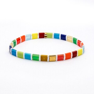 Tila Bracelets • Glass Tile Bracelet •tila Bracelet • Colorful Squares ...