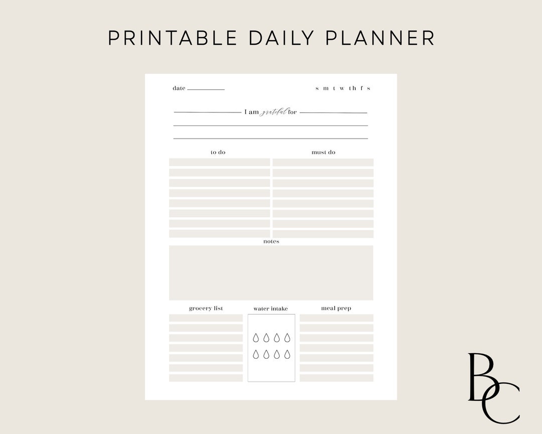 Daily Planner, Printable Planner, Planner Insert, Instant Download, A4 ...