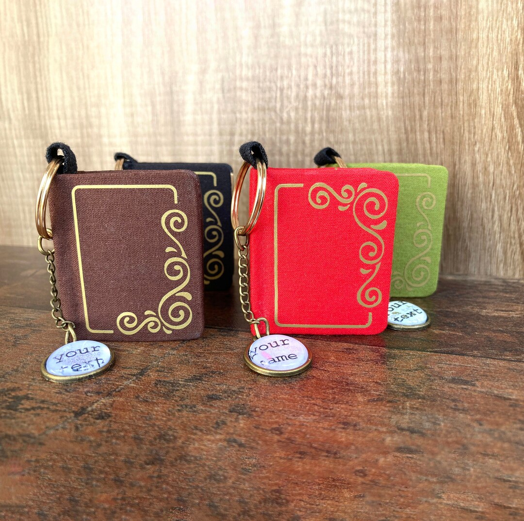 Mini Book Keychain | Мiniature Notebook | Custom Book Charm | Handbag ...
