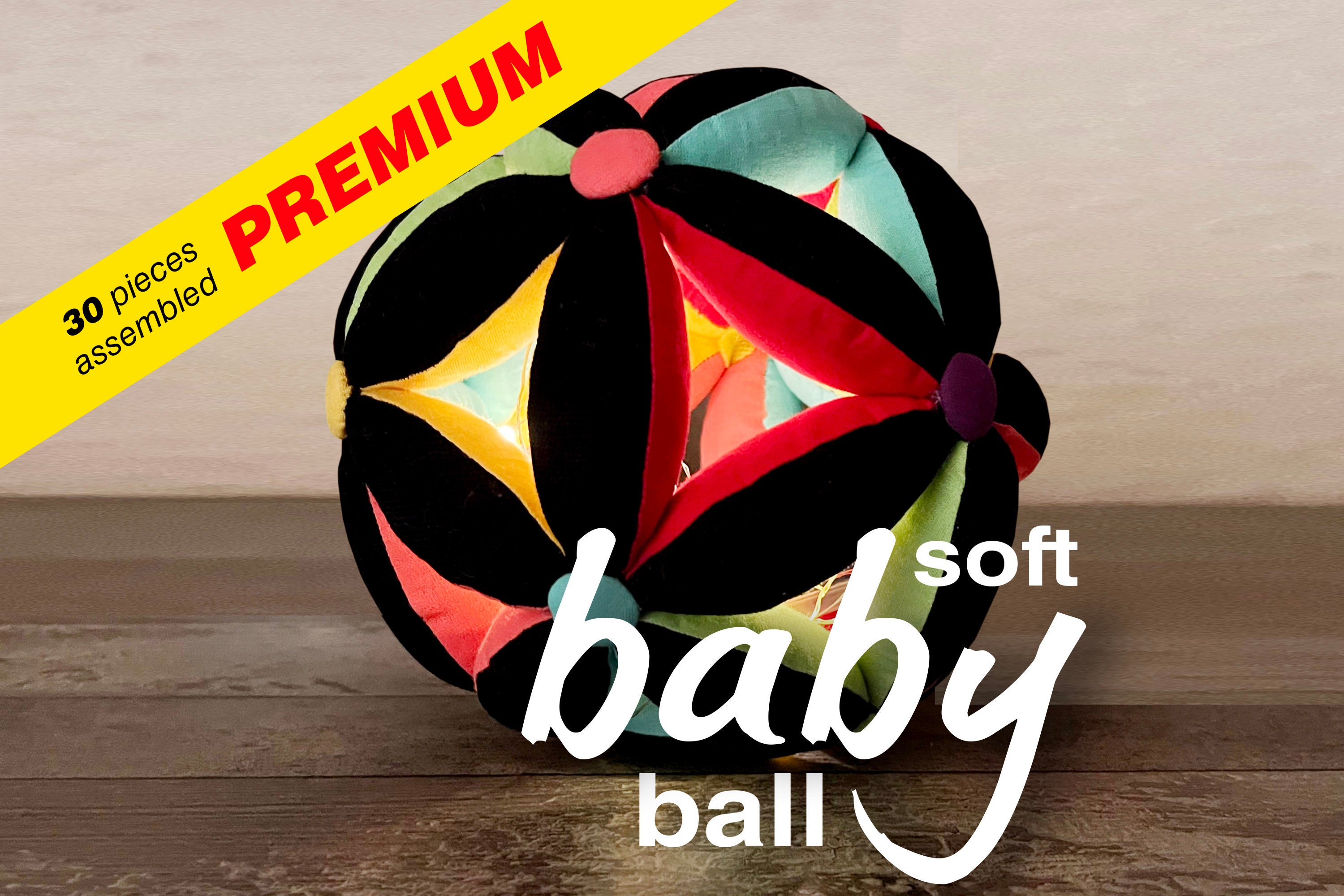 Montessori Inspired Baby Soft Toy Soft Fabric Ball for Baby Babyshower ...
