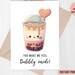 Bubble Tea Boba Card | Printable Valentine's Day, Anniversary Card ...