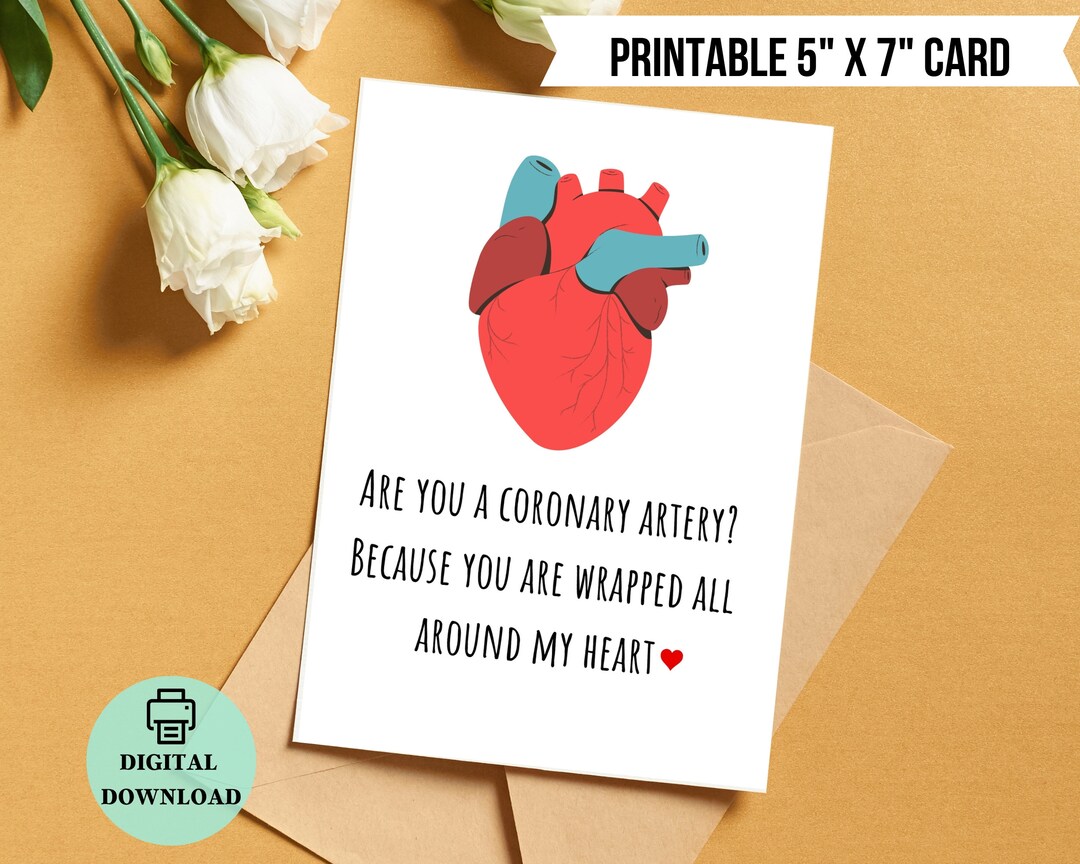 Medical Valentine's Day Card | Printable, Instant Download | Cute ...
