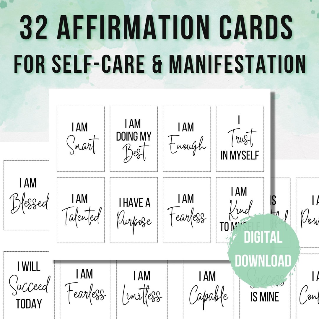 Positive Affirmation Card Deck | Printable Positive Quotes | Cards for ...