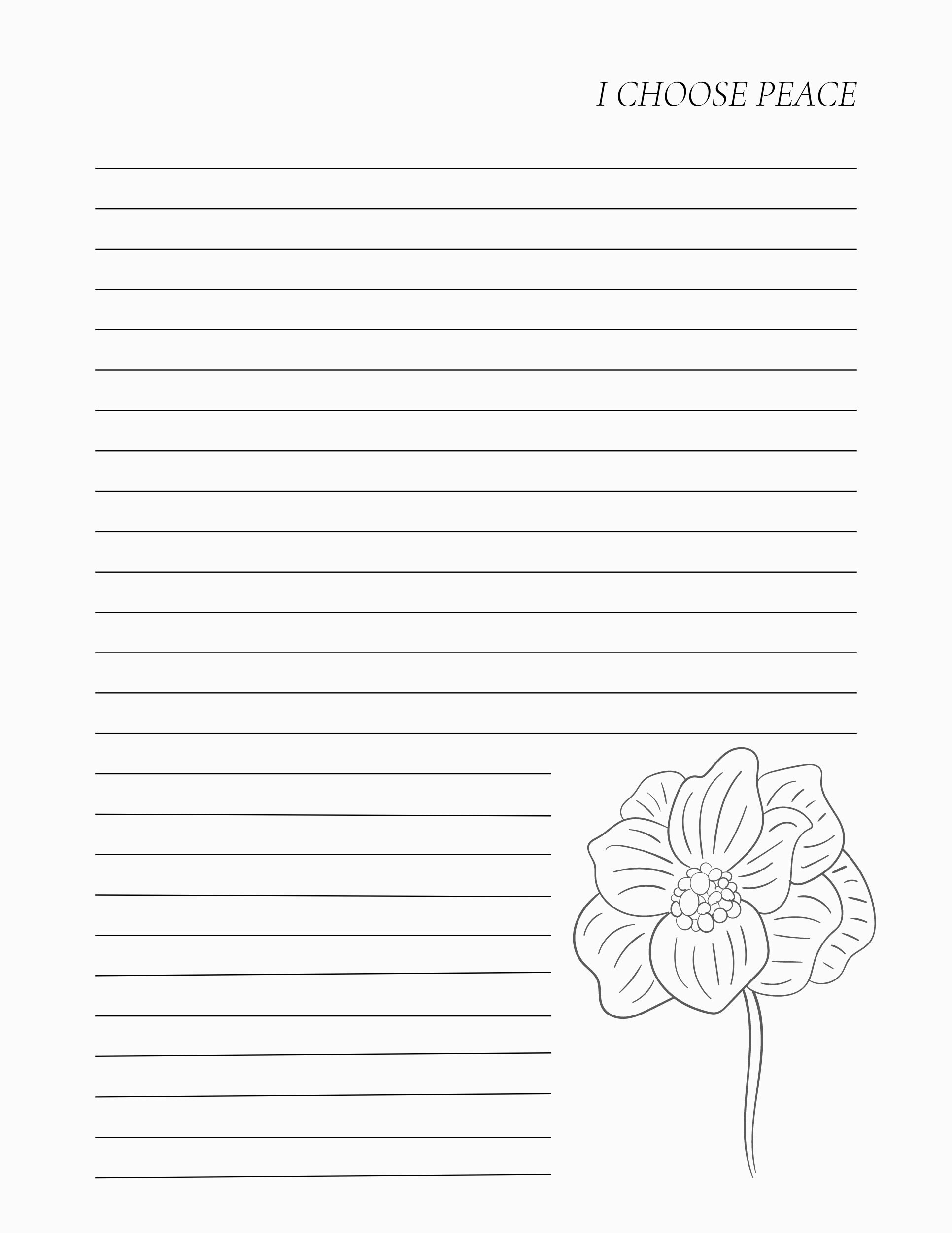 Printable Floral Journal Lined Daily Affirmations - Etsy