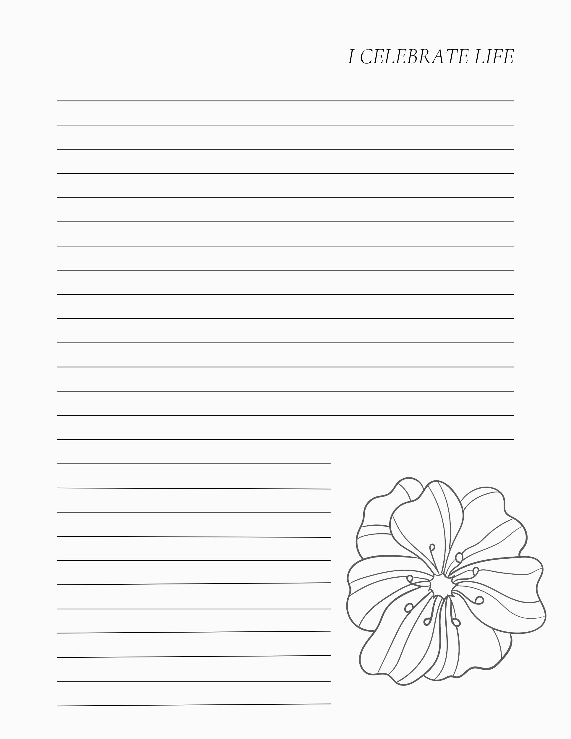 Printable Floral Journal Lined Daily Affirmations - Etsy