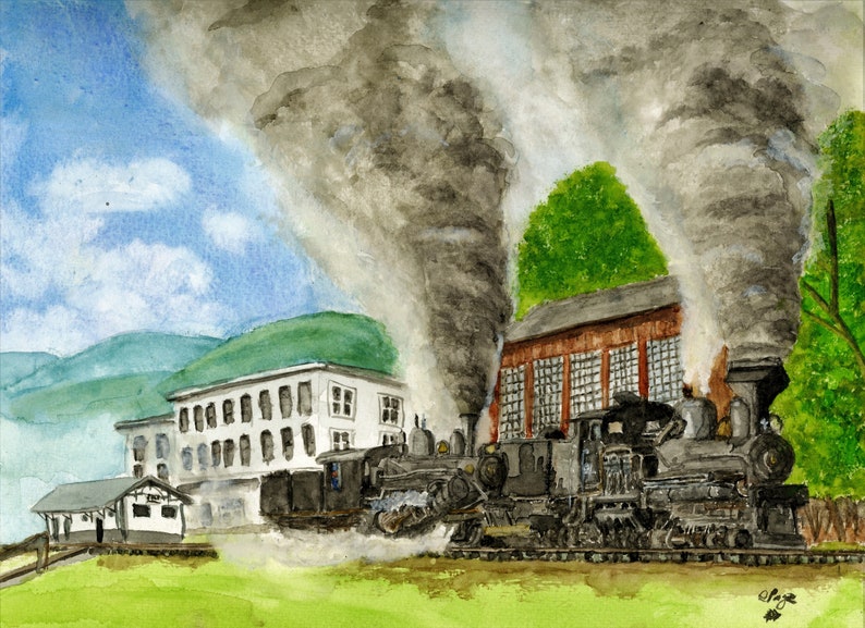 Steam Locomotive Art Featuring J-class 611, the Durbin Rocket and a ...