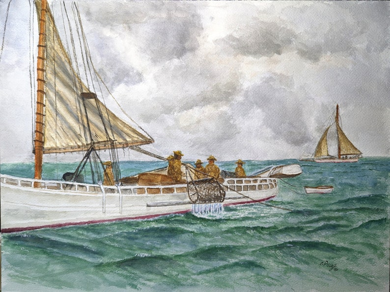 Traditional Chesapeake Bay Skipjack Dredging for Oysters - Etsy
