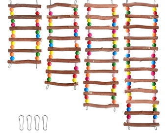 Natural Wooden Bird Ladders, Bird Ladder, Bird Cage Ladder, Parrot ...