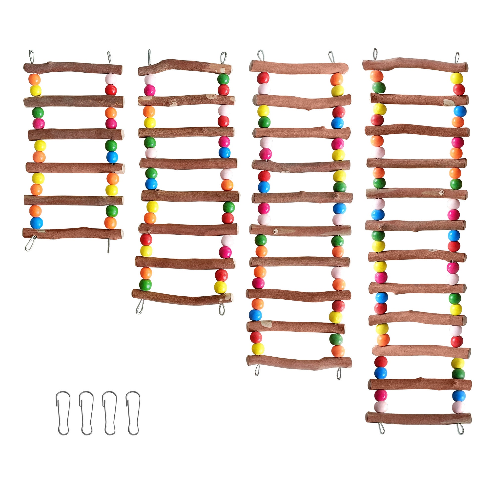 Natural Wooden Bird Ladders, Bird Ladder, Bird Cage Ladder, Colorful ...