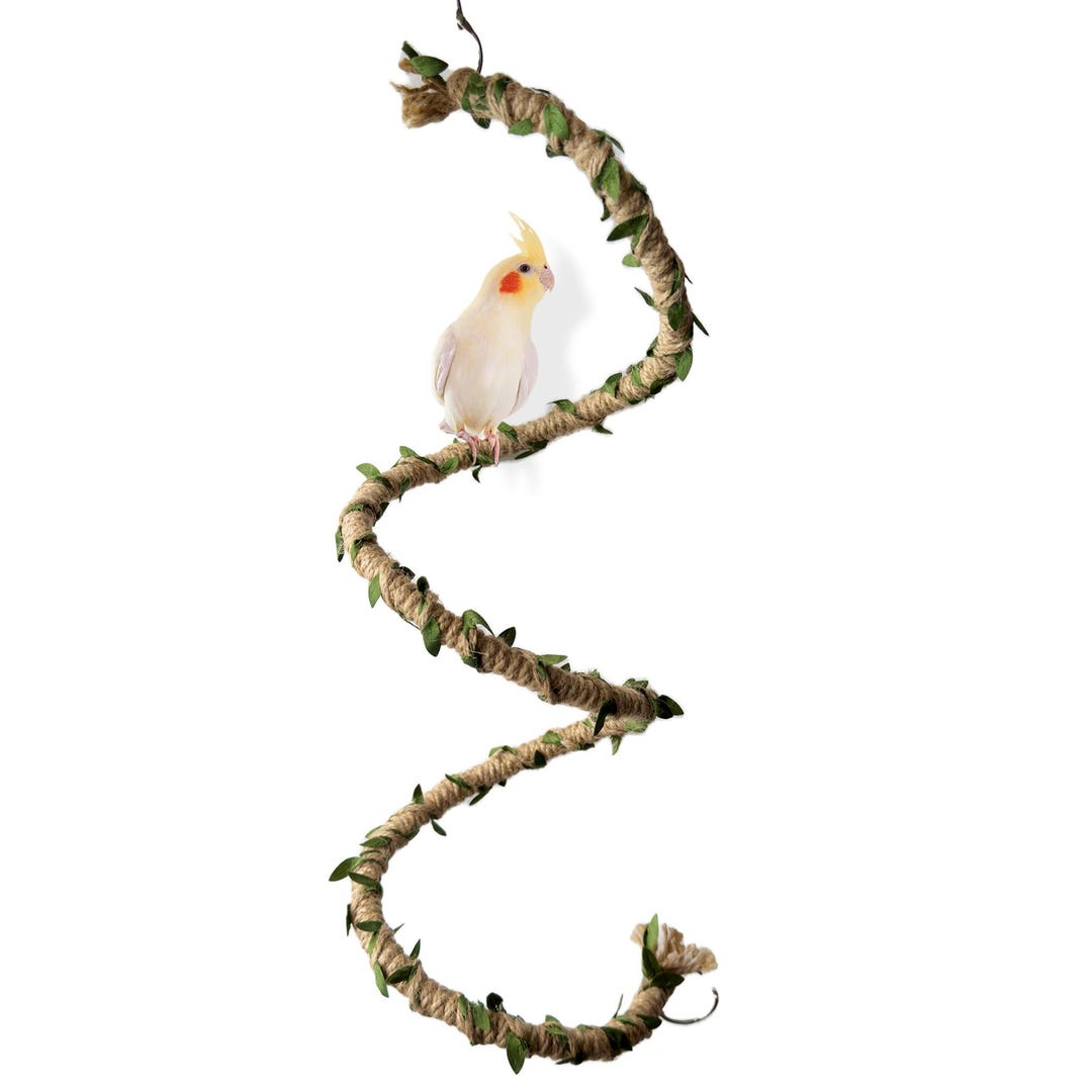 Natural Jute Rope Perch, Jute Rope Bird Perch, Bird Rope Perch With ...