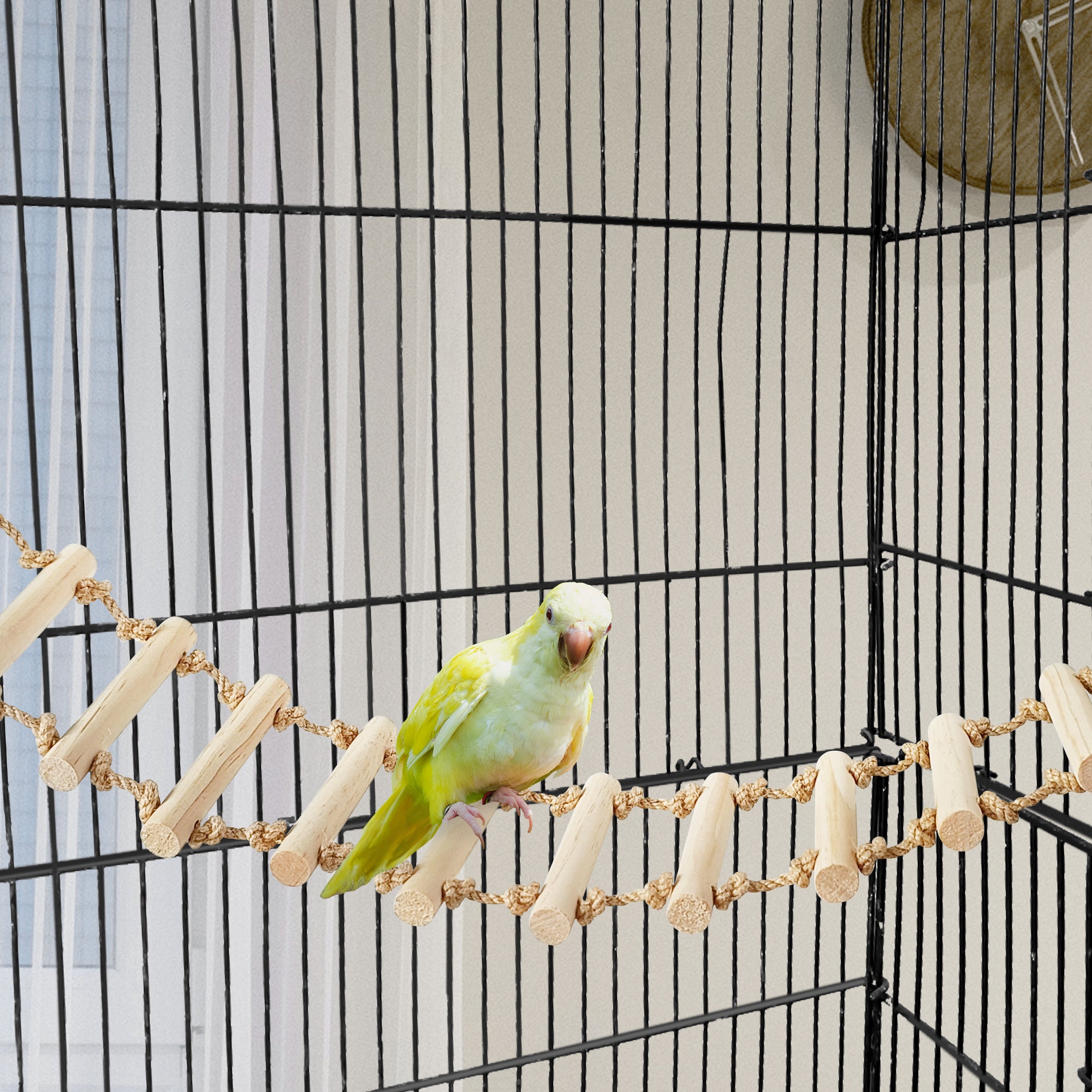 Natural Wooden Bird Ladders, Bird Rope Ladder, Bird Rope Bridge, Bird ...