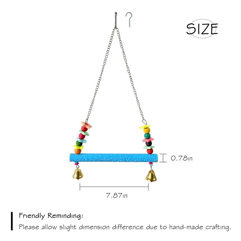 Natural Bird Swing, Parrot Hanging Swing, Parrot Swing Perch, Paw ...