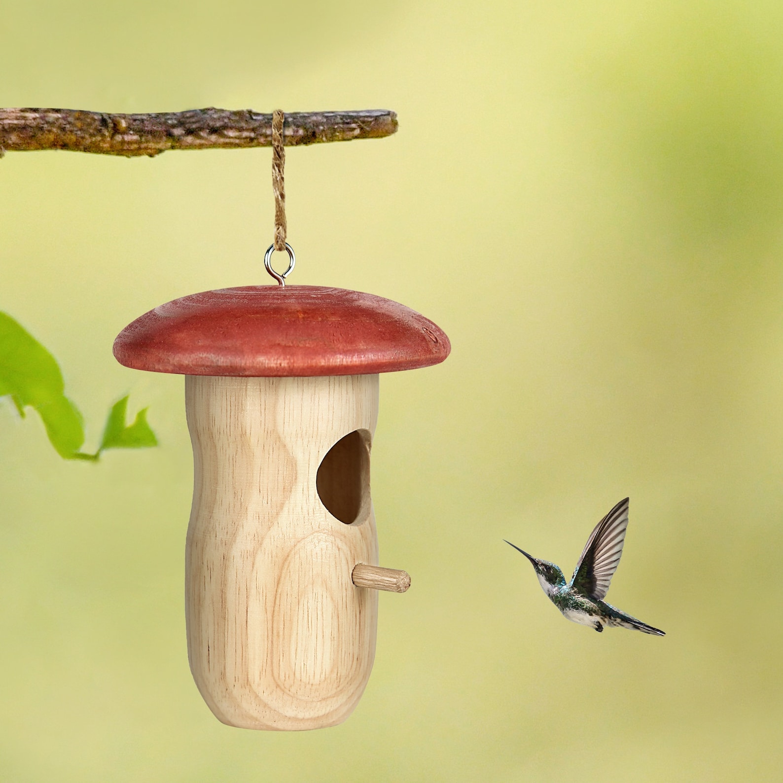Wooden Bird House, Hummingbird House, Wooden Hummingbird Nest, Hanging ...