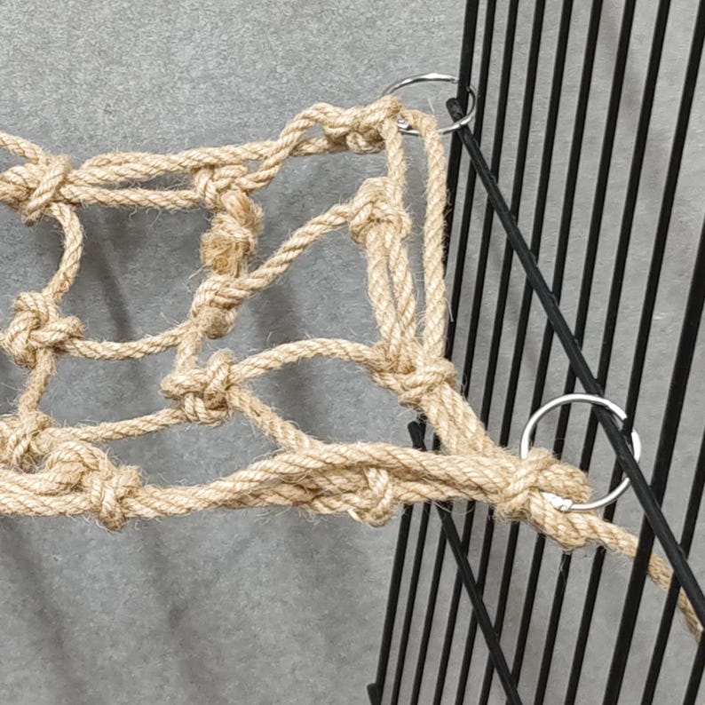 Natural Jute Rope Climbing Net, Climbing Net for Birds, Parrot Climbing ...