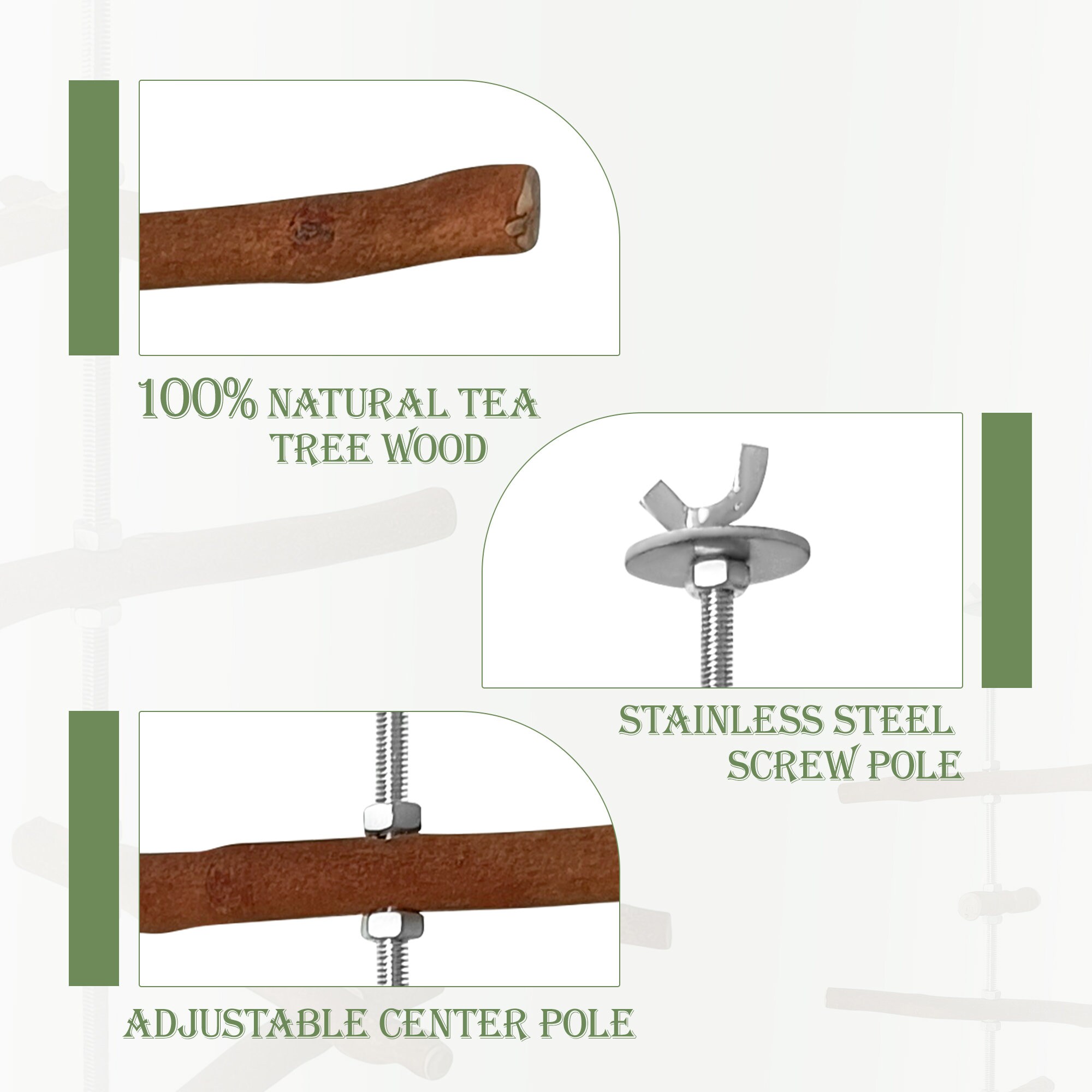 Parrot Cage Stand Frame, Natural Bird Perches, Parrot Stand, Branch ...