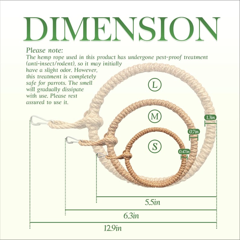 Parrot Rope Swing, Bird Ladder, Round Perch Swing, Cage Climbing Toys ...