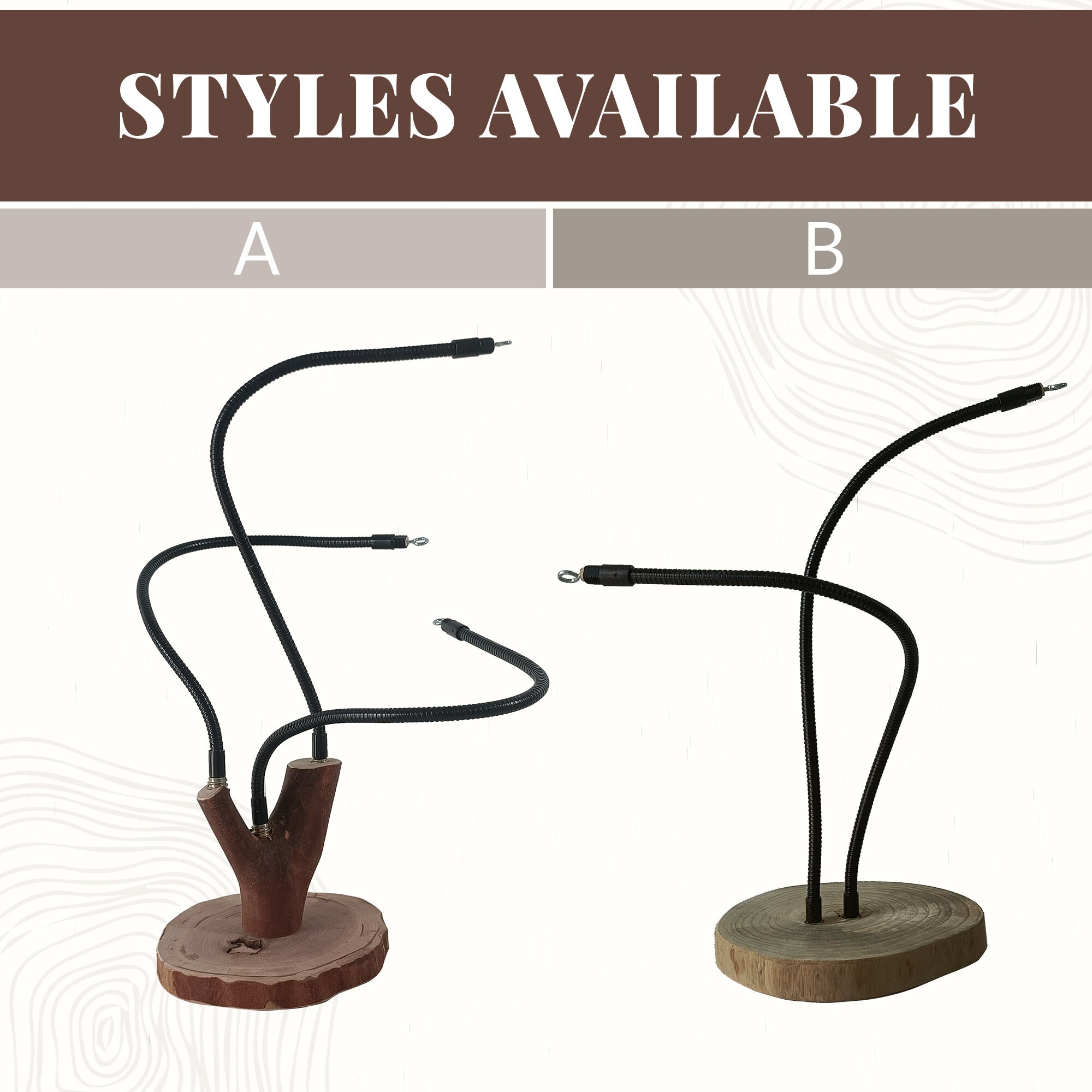 Simple Gooseneck Bird Stand, Parrot Solid Wood Base Stand, Stainless ...