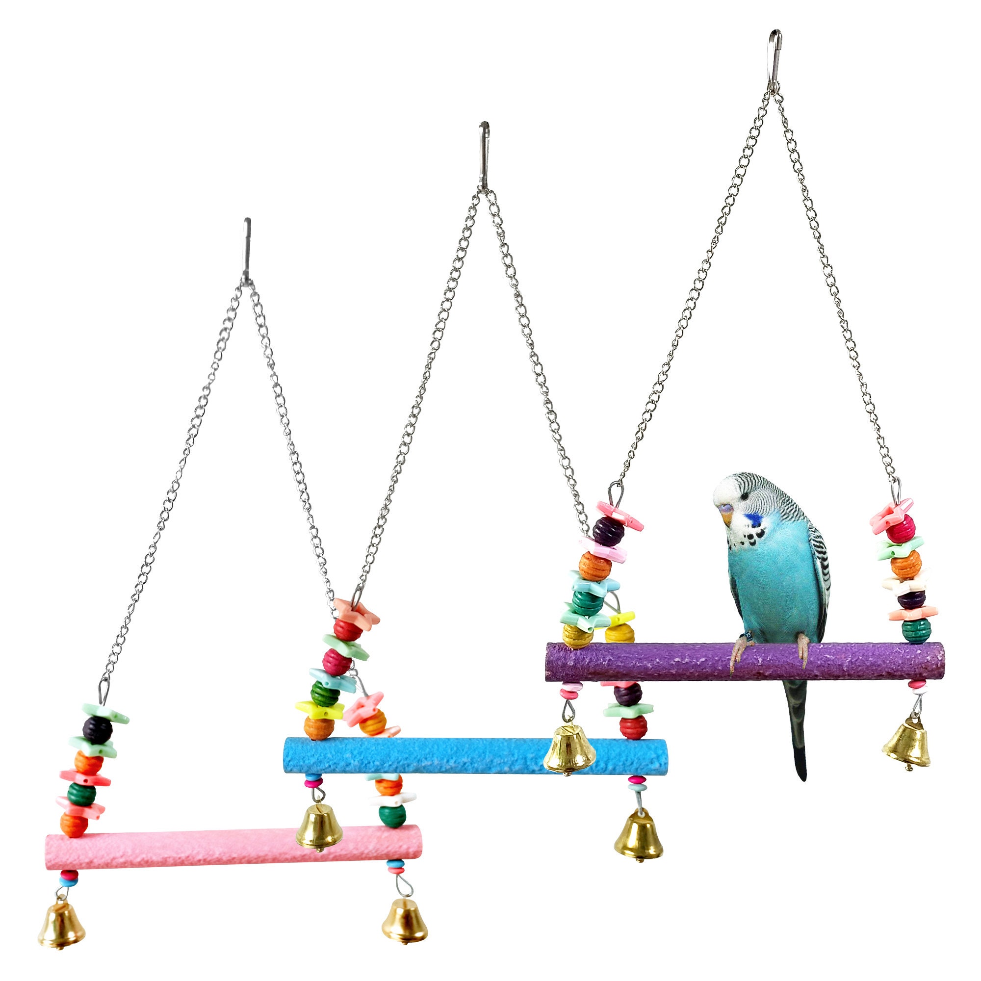 Natural Bird Swing, Parrot Hanging Swing, Parrot Swing Perch, Paw ...