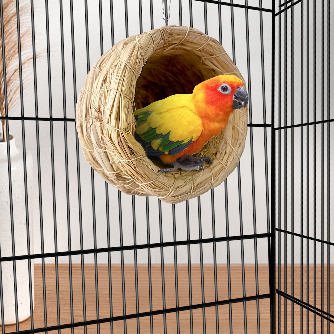 Natural Straw Bird Nest, Handmade Straw Bird Nest, Hanging Straw Bird ...