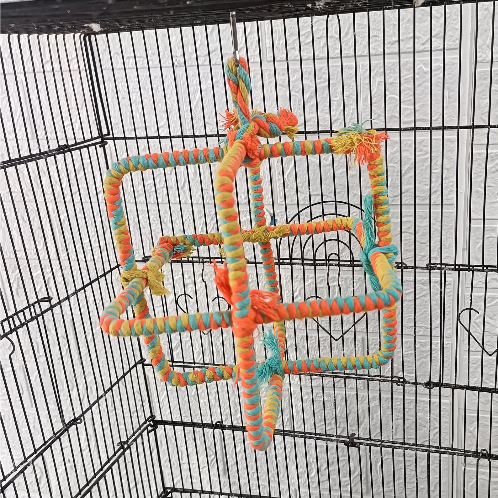 Natural Cotton Rope Bird Swing, Parrot Perch Toy - Etsy