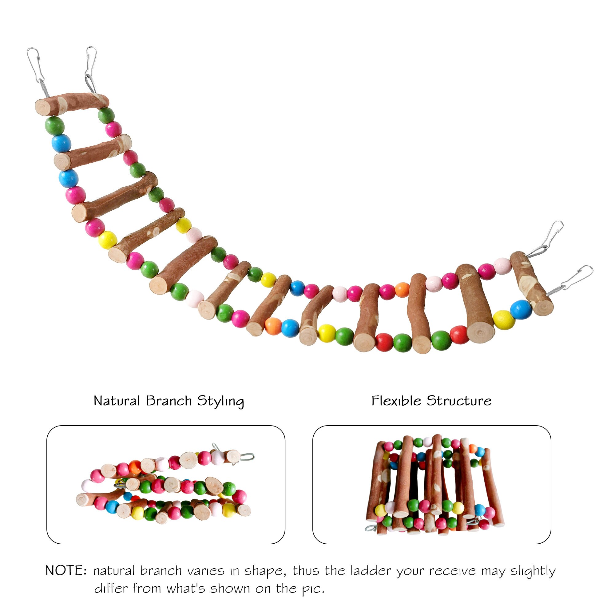 Natural Wooden Bird Ladders, Bird Ladder, Bird Cage Ladder, Colorful ...