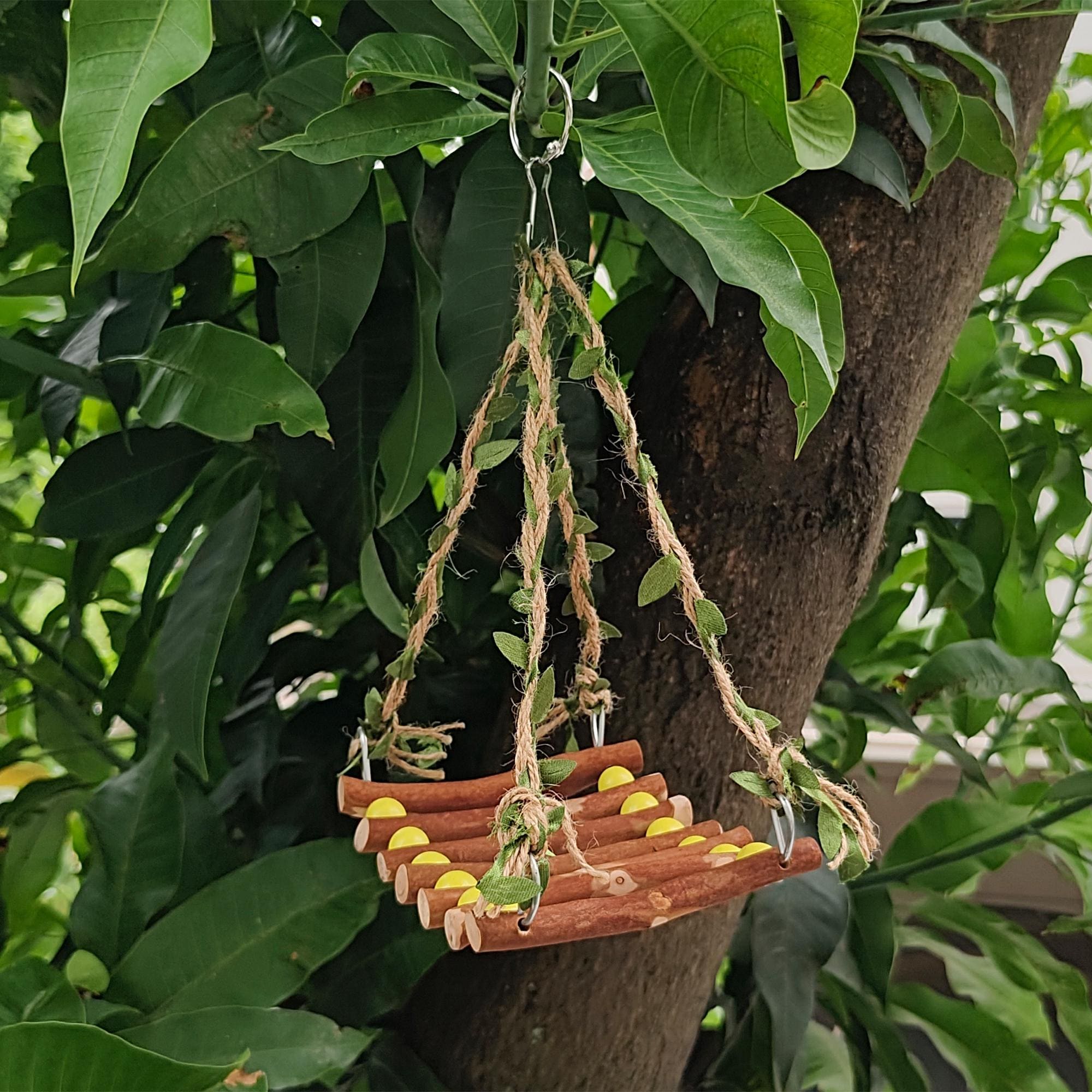 Parrot Swing, Bird Swing, Natural Wooden Bird Swing, Parrot Bridge ...