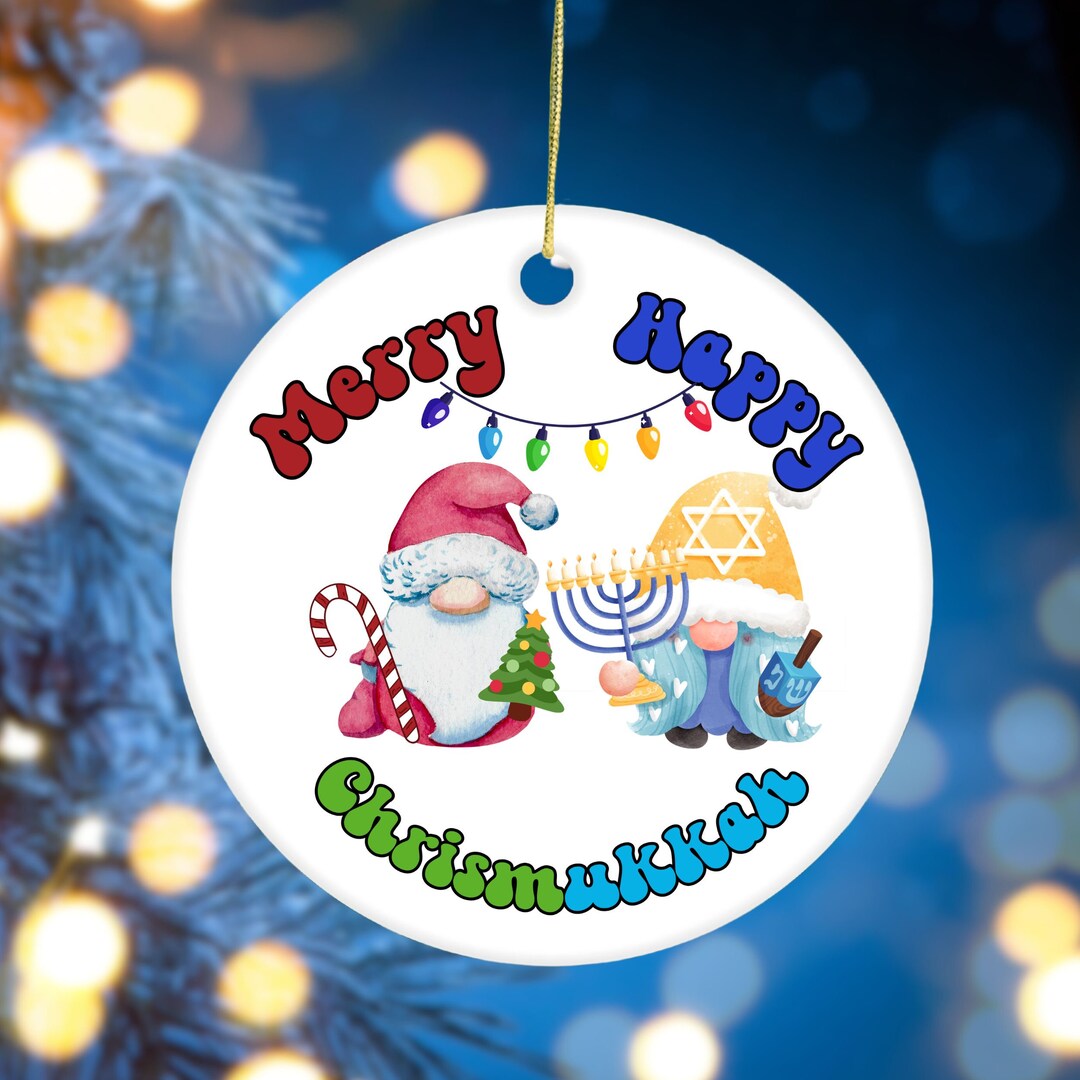 Chrismukkah Ornament Christmas and Hanukkah Together Happy Hanukkah ...